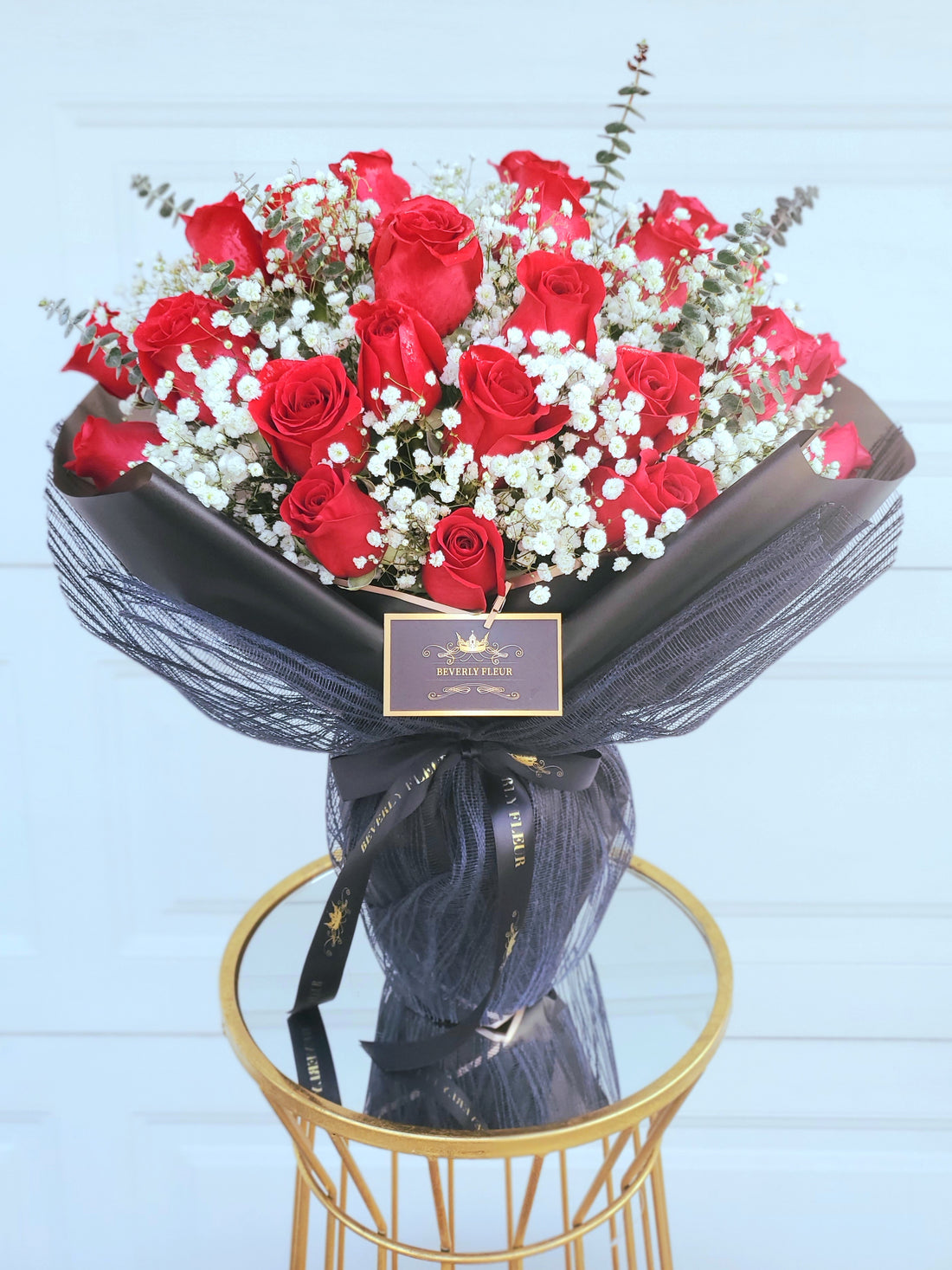 OC Beverly Flowers – Santa Ana Flowers Delivery-Red Roses with Vase